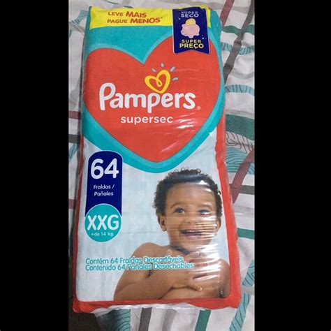 Fraldas Pampers Supersec Xxg 64 Unidades Em Promoção No Mamãe Pechincha