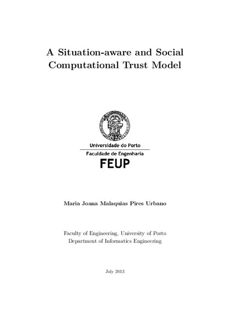pdf a situation aware and social computational trust model