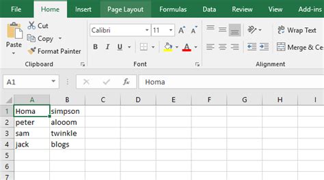 Excel Sorting A Table Of Names By Surname Technicaone