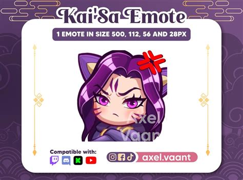 Kaisa Twitch Emote Discord Sticker League Of Legends Emote Stream