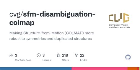 Github Cvg Sfm Disambiguation Colmap Making Structure From Motion