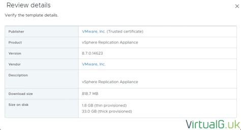 how to deploy and configure vmware vsphere replication 8 7 virtualg uk