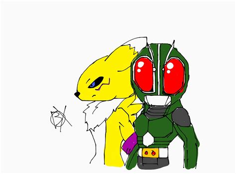 Renamon And Black Rx Rdigimon