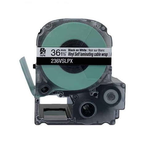 236vslpx Epson Lw Px Self Laminating Tape 36mm 1 1 2x26 2 Blk Vnl