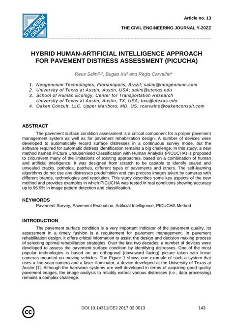 Pdf Hybrid Human Artificial Intelligence Approach For Pavement