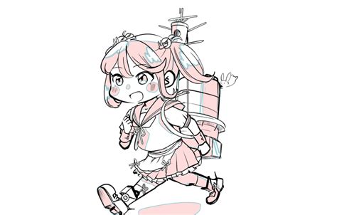 Sazanami And Sazanami Kai Kantai Collection Drawn By Shirouri Danbooru