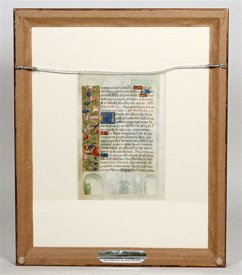 Illuminated Manuscript Miniature The Annunciation Illuminated