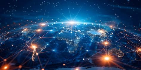 Premium Photo Global Transfer Abstract Concept Of Worldwide Data Cloud Computing Tech Mapping