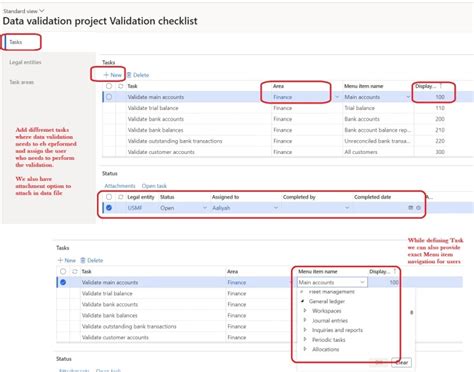 Data Validation Checklist Workspace In Microsoft Dynamics 365 Finance