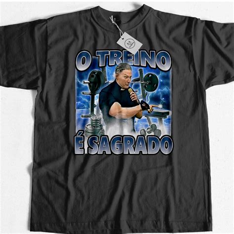 Camiseta Padre Marcelo Rossi 1 Maromba Academia O Treino é Sagrado Shopee Brasil