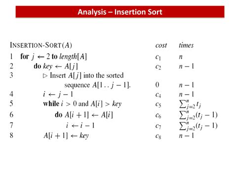 Lecture 3 Insertion Sort And Complexity Analysis Ppt