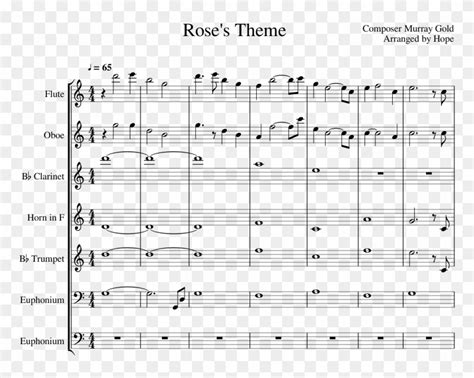 Roses Theme Sheet Music For Flute Clarinet Oboe Sheet Music Hd