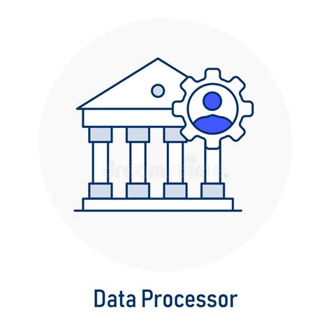 Data Processor Gdpr Icon Handling Data Professionally Expert Data