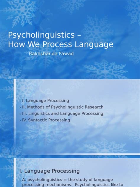 Psycholinguistics Language Processing Download Free Pdf Priming Psychology