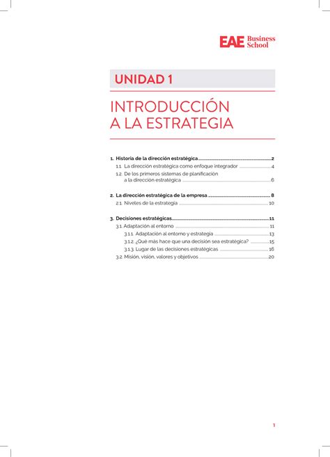 Unidad 1 Introduccion A La Estrategia 1 Historia De La Dirección