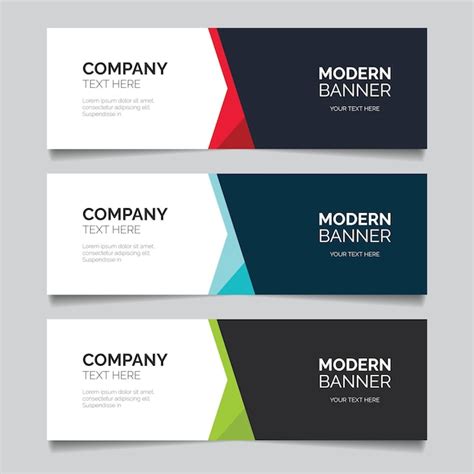 Premium Vector Geometric Web Business Banner Design Template