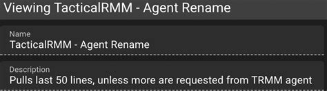 Script Named Wrong Tacticalrmm Agent Rename · Issue 1011