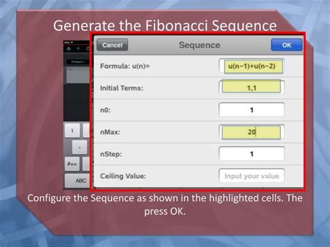 Nspire IPad App Fibonacci Sequence PPT