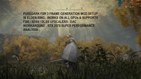 Puredark FSR 3 Frame Generation Mod Setup In Elden Ring EAC Bypass All GPUs Supported DLSS