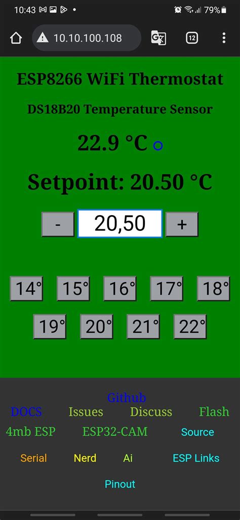 Thermostat Webserver Websocket R Esp8266