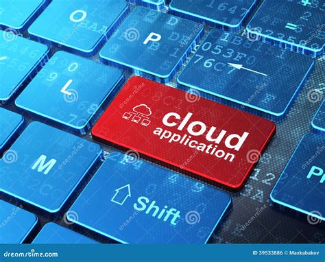 cloud computing concept cloud network and cloud application on stock