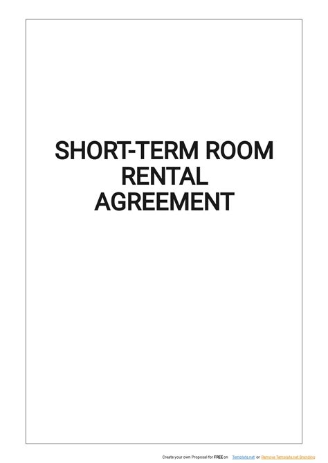 Short Term Rental Template