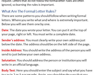 Formal Letter Rules Archives English Grammar Here