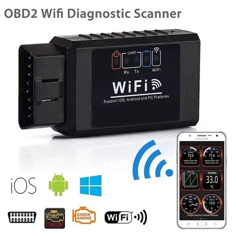 Car OBD 2 WIFI Connection Wireless OBD Ii OBDii Diagnostic Tool ELM327 ...