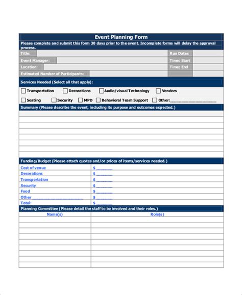 Free 22 Sample Event Forms In Ms Word Pages Pdf Excel