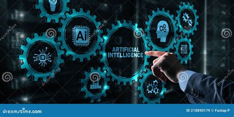 Man Clicks On 3d Virtual Screen Automation Optimization Of Business And Production Processes