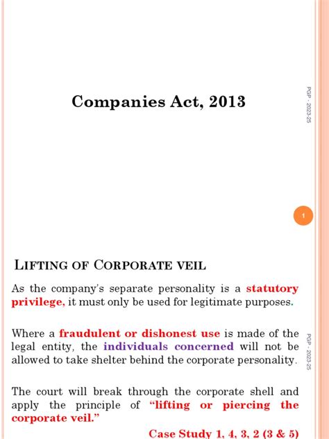 Session 3 Pdf Piercing The Corporate Veil Business