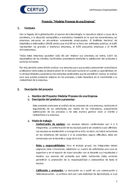 Ud Procesos Empresariales Análisis Y Modelado De Procesos
