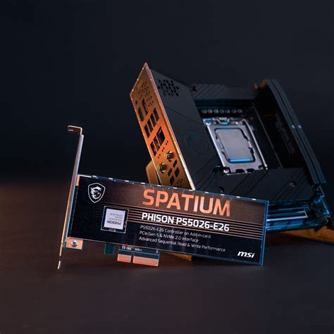 Msi And Phison Partner To Launch Spatium E26 Pcie Gen5 Aic Ssd