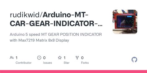 github rudikwid arduino mt car gear indicator with 8x8 matrix display
