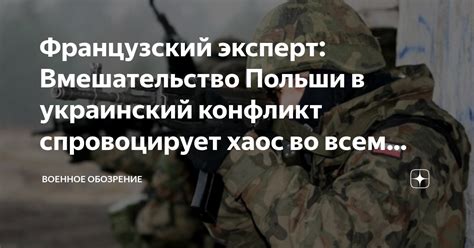Французский эксперт Вмешательство Польши в украинский конфликт спровоцирует хаос во всем мире
