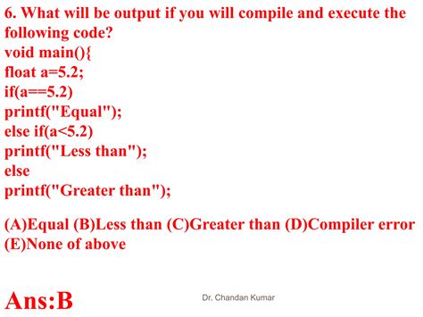 Technical Questions For Interview C Programming Pptx