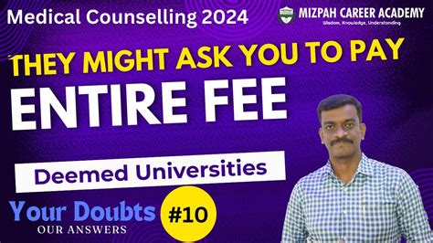 Deemed Universities Might Ask You To Pay The Entire Fee Warning If