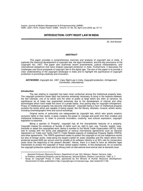 02 Dr Anil Kumar Pdf Copyright Copyright Infringement