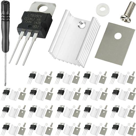 Daokai L7805cv L7805 Three Terminal Voltage Regulator Output 5v 15a