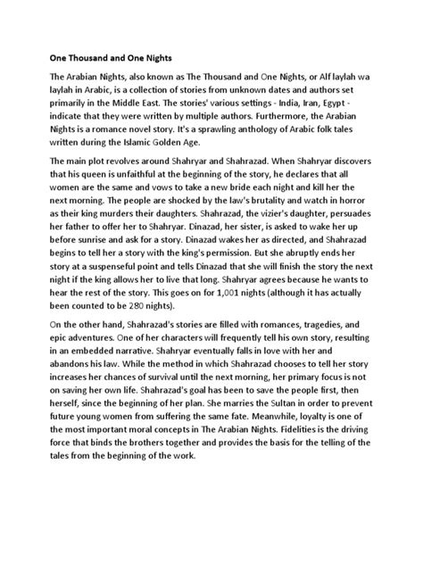 The Arabian Nights A Collection Of Romantic Tales And Embedded Narratives From The Islamic