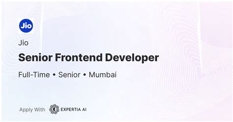 Senior Frontend Developer Job Mumbai Senior