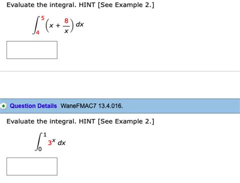 Solved Evaluate The Integral HINT See Example X Chegg Com