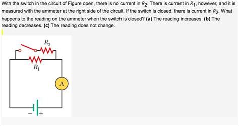 Solved With The Switch In The Circuit Of Figure Open There