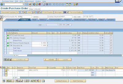 SAP User MM Manual Create Purchase Order T Code ME21N