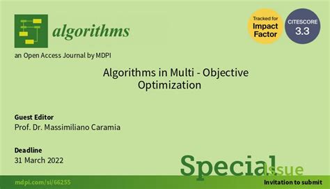 Specialissue Algorithms Multiobjectiveoptimization Mdpialgorithms
