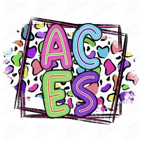 Aces Vibrant Letters In Playful Leopard Print Frame Jiffy Designs