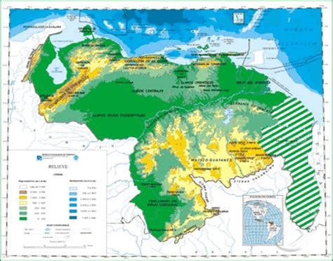 Mapa En Relieve De Venezuela