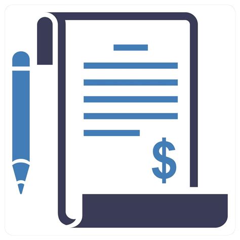 Bill And Invoice Icon In Blue Color 66829437 Vector Art At Vecteezy