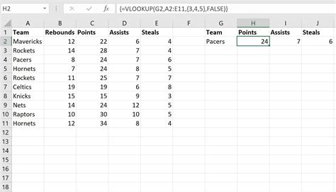 Excel How To Use Vlookup To Return Multiple Columns