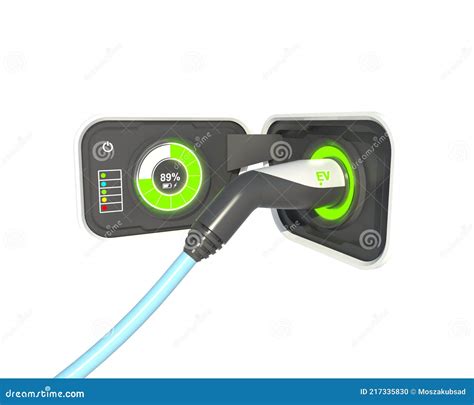 3d Illustration Ev Charging Connectors And Charging Socket For Your